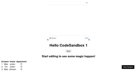 Bootstraptable Editor Examples Codesandbox