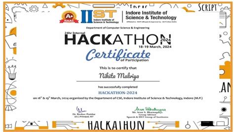 Nikita Malviya On Linkedin Excited To Participated In 24 Hour Internal Hackthonready To