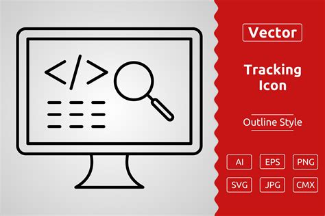 Vector Tracking Outline Icon Design Graphic By Muhammad Atiq Creative Fabrica
