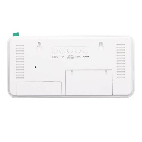 White Digital Alarm Clock With Led Mirror Screen Fashion Electronic Large Screen Clock For Home