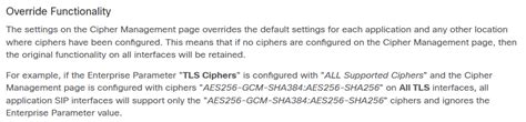 solved what s the impact on cucm servers when adding new ciphers