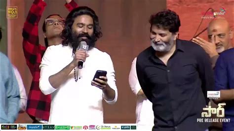 Hero Dhanush Singing Song Sir Pre Release Event Dhanush Samyuktha Gv Prakash Kumar
