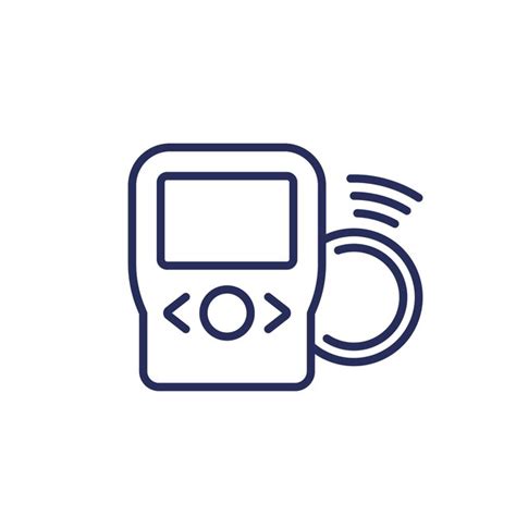 Premium Vector Continuous Glucose Monitoring Line Icon