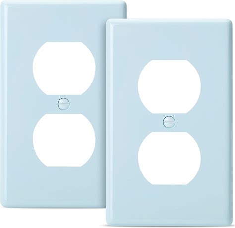 Bates Duplex Receptacle Wall Plates 2pk Blue Outlet Cover Plates