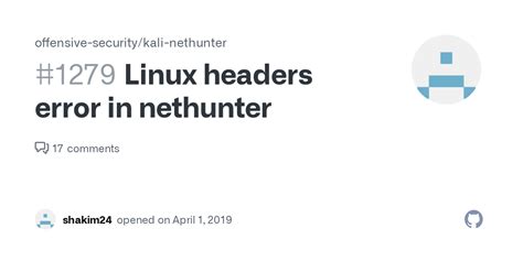 Linux Headers Error In Nethunter Issue Offensive Security Kali Nethunter GitHub