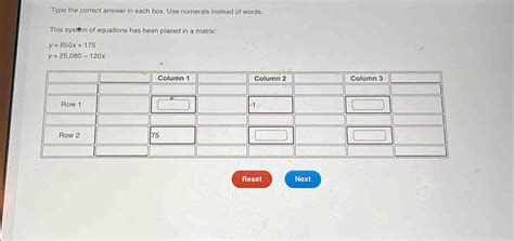 solved type the correct answer in each box use numerals instead of