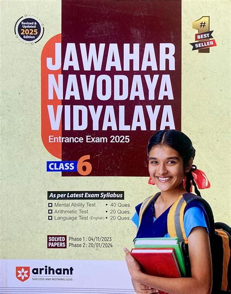 Buy Jawahar Navodaya Vidyalaya Entrance Examination Guide 2025 For