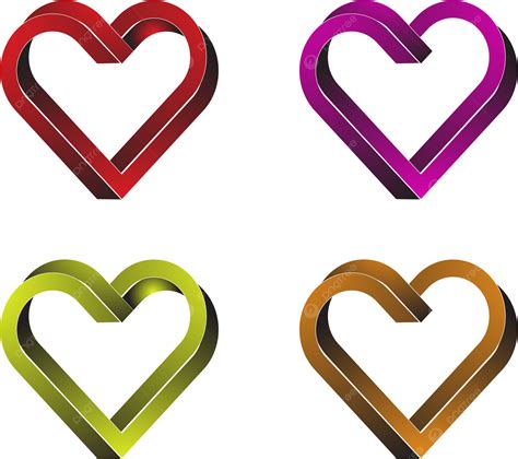 심장 추상 불가능 기하학적 모양 벡터 일러스트 레이 션 심장 추상 심장 모양 3d 벡터 마음 Png 일러스트 및 벡터 에 대한 무료 다운로드 Pngtree