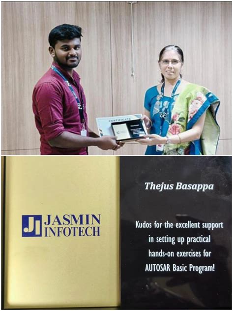 Thejus B On Linkedin Achievement Recognition Autosar Embeddedsystems Professionalgrowth