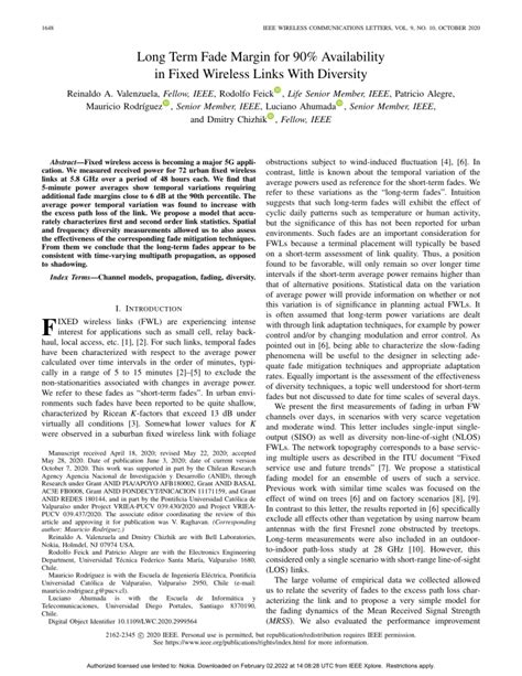 Fade Margin In Wireless Links With Diversity