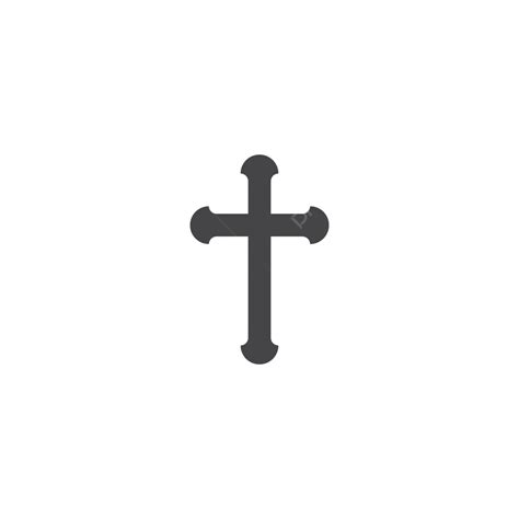 Symbol Of Christian Cross Vector Icon Logo Illustration Vector Church