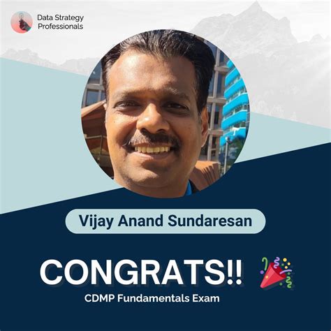 vijay anand sundaresan dama international cdmp certified on linkedin