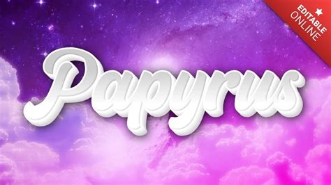 Papyrus Text Style Effects Generator