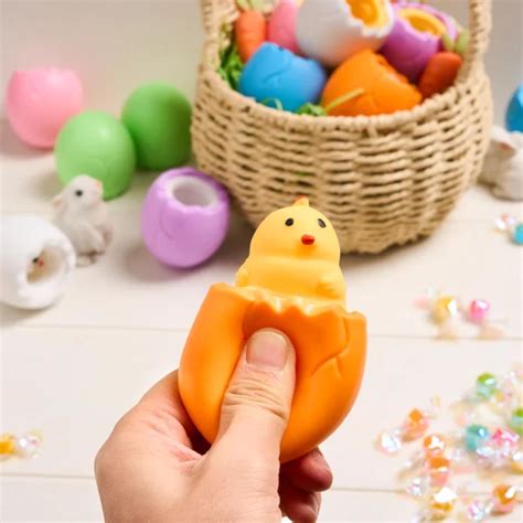 12pcs Easter Eggs Squishy Bunny Chicks Squishy Stress Relief Toys