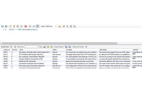 Nessus Database Export On Offsec Tools