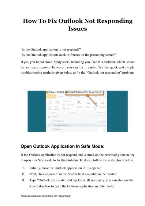 PPT Fix Outlook Not Responding Issues Complete Guide PowerPoint