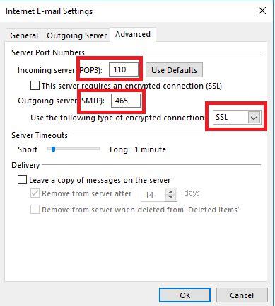 Email Account Setup On Microsoft Outlook Using POP Settings