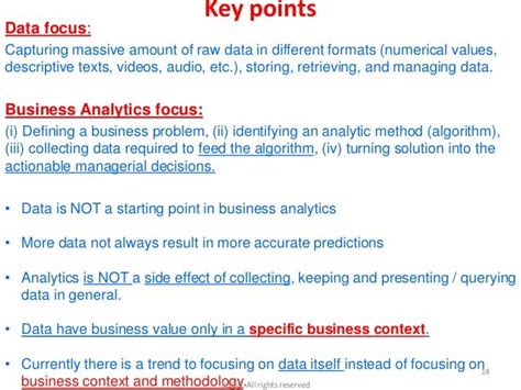 Data Analytics For Solving Business Problems