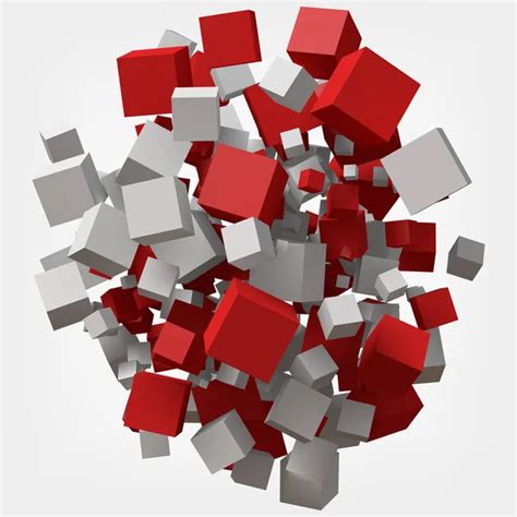 Small Cubes Forming A Big Cube Blockchain And Big Data Cncept 3d Style Vector Illustration