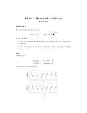HW1 Solution Pdf EE341 Homework 1 Solution Winter 2020 Fall 2019 Problem 1 For Each Of The