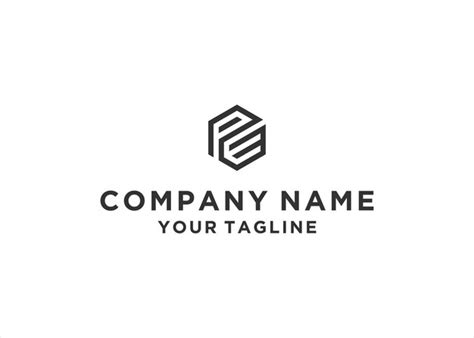 Premium Vector Letter Pe Logo Design Minimal Pe Monogram In Editable Vector Format
