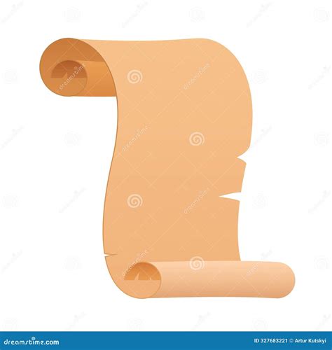 Antique Paper Document For Reading Old Unrolled Parchment Scroll Stock Illustration