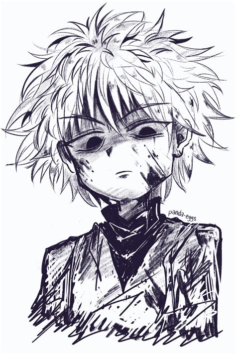 Pencil Brush Killua Drawing R Hunterxhunter