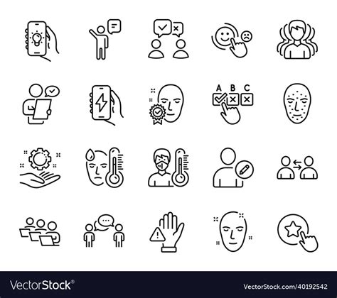 Set Of Face Biometrics Group Royalty Free Vector Image