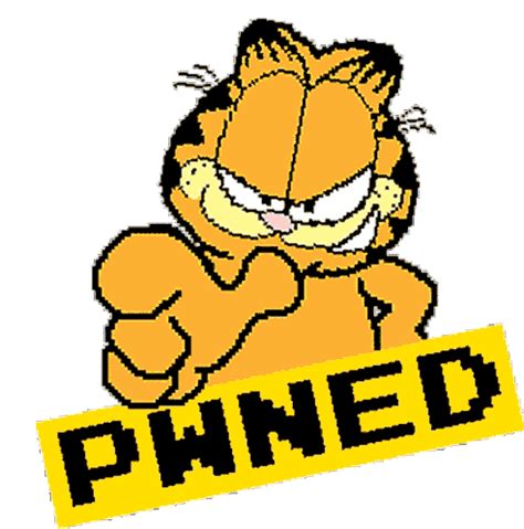 Garfield Garfield Pwned Sticker Garfield Garfield Pwned Pwned