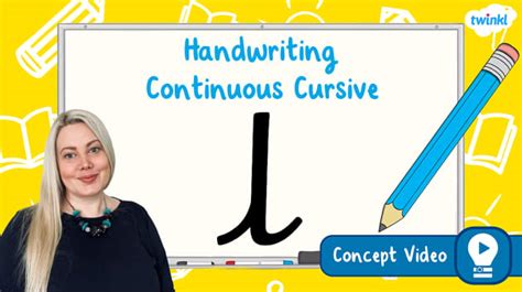 The Letter L Continuous Cursive Handwriting Concept Video
