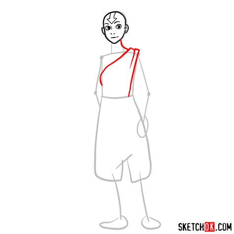 Step By Step Guide On How To Draw Avatar Aang In Full Growth