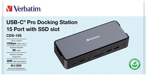 VERBATIM 32173 Docking Station USB C 17 Ports SSD Slot At Reichelt Elektronik