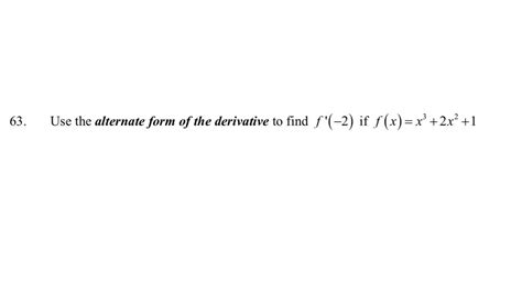 Alternate Form Of Derivative Help R Calculus