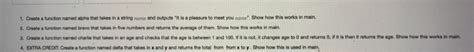 Solved 1 3 Pleasw Using C Thank You And The Name For First