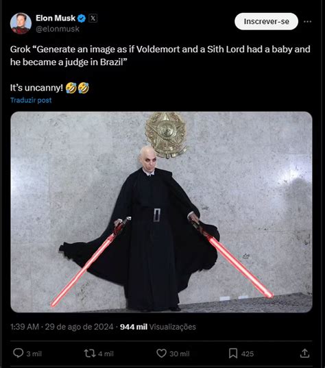 Elon Musk Compara Alexandre De Moraes A Vilões De Star Wars E Harry