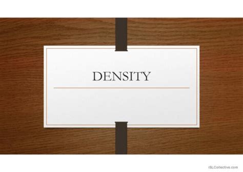 2 Density English Esl Powerpoints