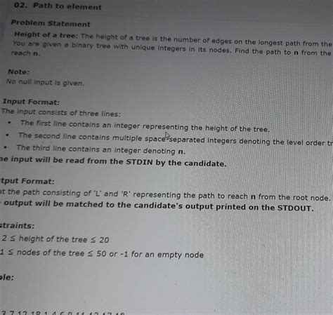 Solved Problem Statement Height Of A Tree The Height Of A Chegg Com