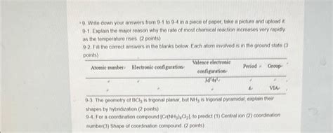 solved 9 write down your answers from 9 1 to 9 4 in a