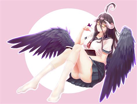 Deoxysilicic Acid Albedo Overlord Overlord Maruyama White Legwear Absurdres Highres