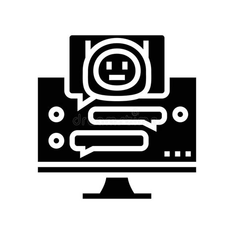 Dialog Bot Symbol Vektor Abbildung Stock Abbildung Illustration Von