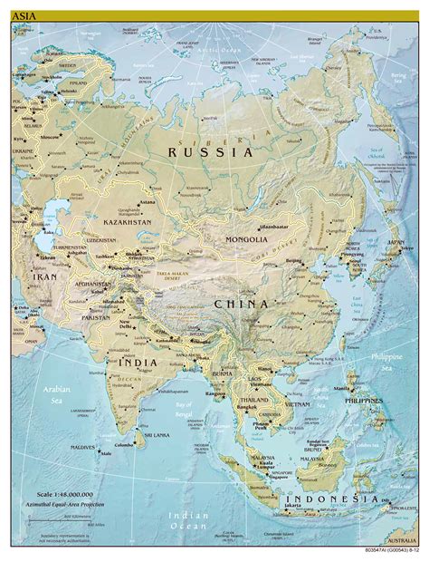 Un Mapa Político De Asia