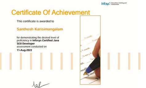 Excited To Share That Ive Successfully Completed The Infosys