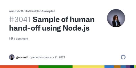 Sample Of Human Hand Off Using Nodejs · Issue 3041 · Microsoft