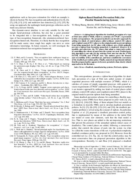 Pdf Siphon Based Deadlock Prevention Policy For Flexible Manufacturing Systems