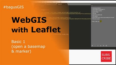 Webgis With Leaflet Basic 1 Open Base Map And Marker Webgis Leaflet Youtube