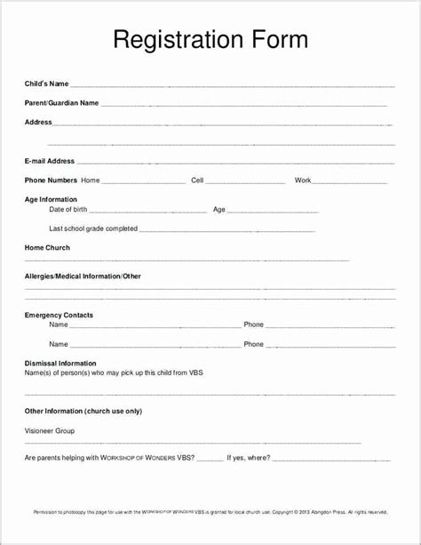 Registration Form Template Sample Registration Form T Vrogue Co