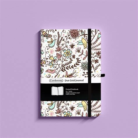 A5 Floral Bullet Dotted Journal 160gsm Thick Paper Vicedeal