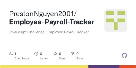 Github Prestonnguyen2001employee Payroll Tracker Javascript