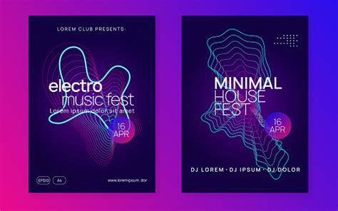 Edm 배너 나이트 클럽 매거진 축제 표지 전자 라디오 초대장 디스코텍 트랜스 템플릿 그린 페스트 이벤트 핑크 파티 전단지 블루 Edm 배너 Dj에 대한 스톡 벡터 아트 및