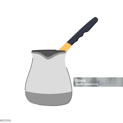 전통적인 터키 Cezve 커피 만화 벡터 일러스트레이션 그릇에 대한 스톡 벡터 아트 및 기타 이미지 그릇 금속 라떼 Istock